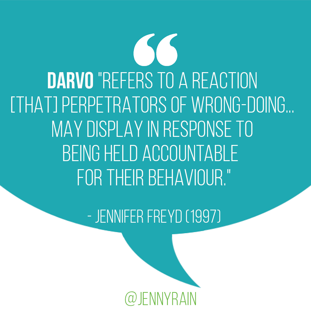 Have you ever experienced DARVO in relationships? - Jenny Rain